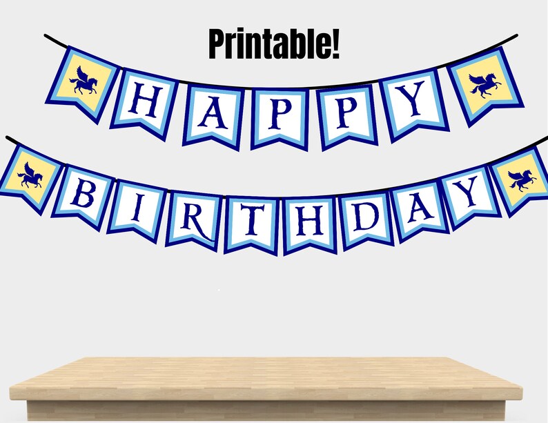 Printable Percy Jackson Birthday Banner, Happy Birthday, Pennant Banner ...