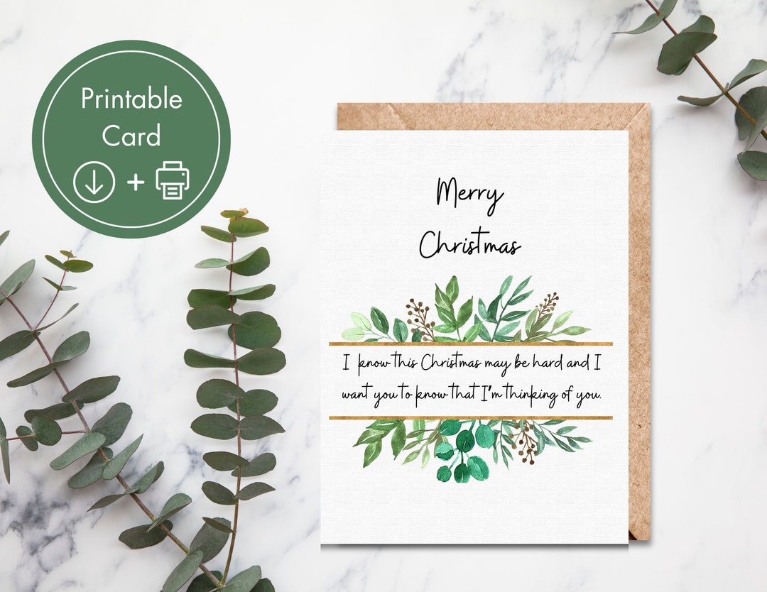 Sympathy Christmas Card, Printable Christmas Card, Comfort Card ...