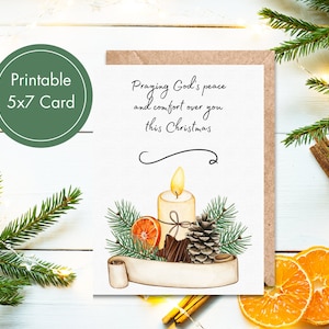 Printable Sympathy Christmas Card, After Loss, Digital, Sympathy Card ...