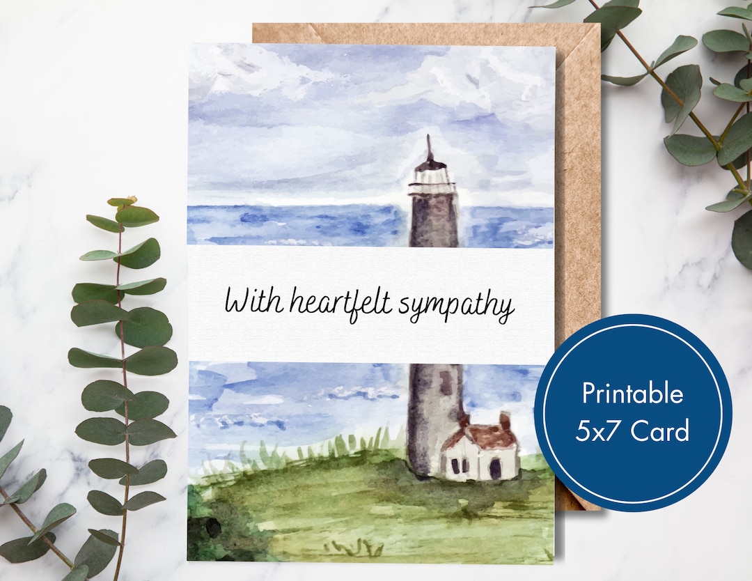 Printable Sympathy Card, Printable Condolence Card, Bereavement, After ...