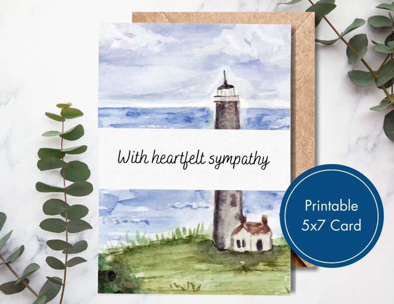 Printable Sympathy Card, Printable Condolence Card, Bereavement, After ...
