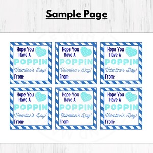 Valentine's Pop It Tags, Poppin' Labels, Popit Valentine's Cards ...