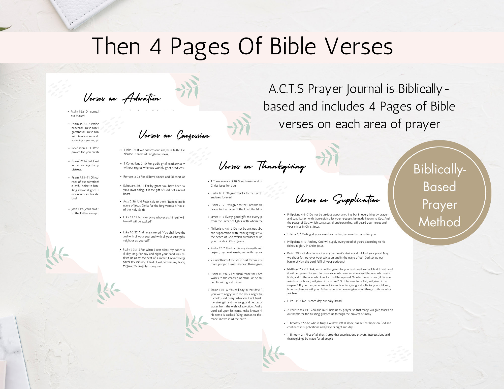 Printable Prayer Journal, ACTS Prayer Journal, Digital Prayer Journal ...