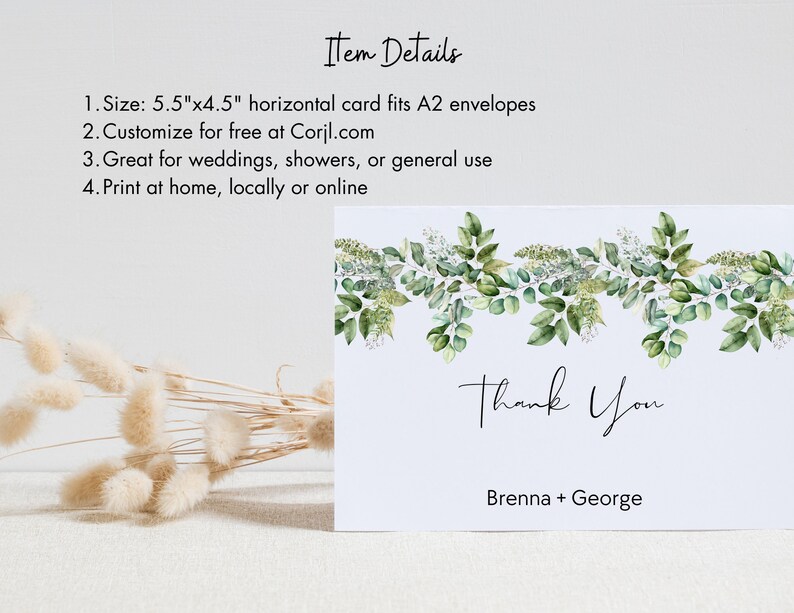 Customizable Thank You Cards, Thank You Note Template, Thank You Card ...