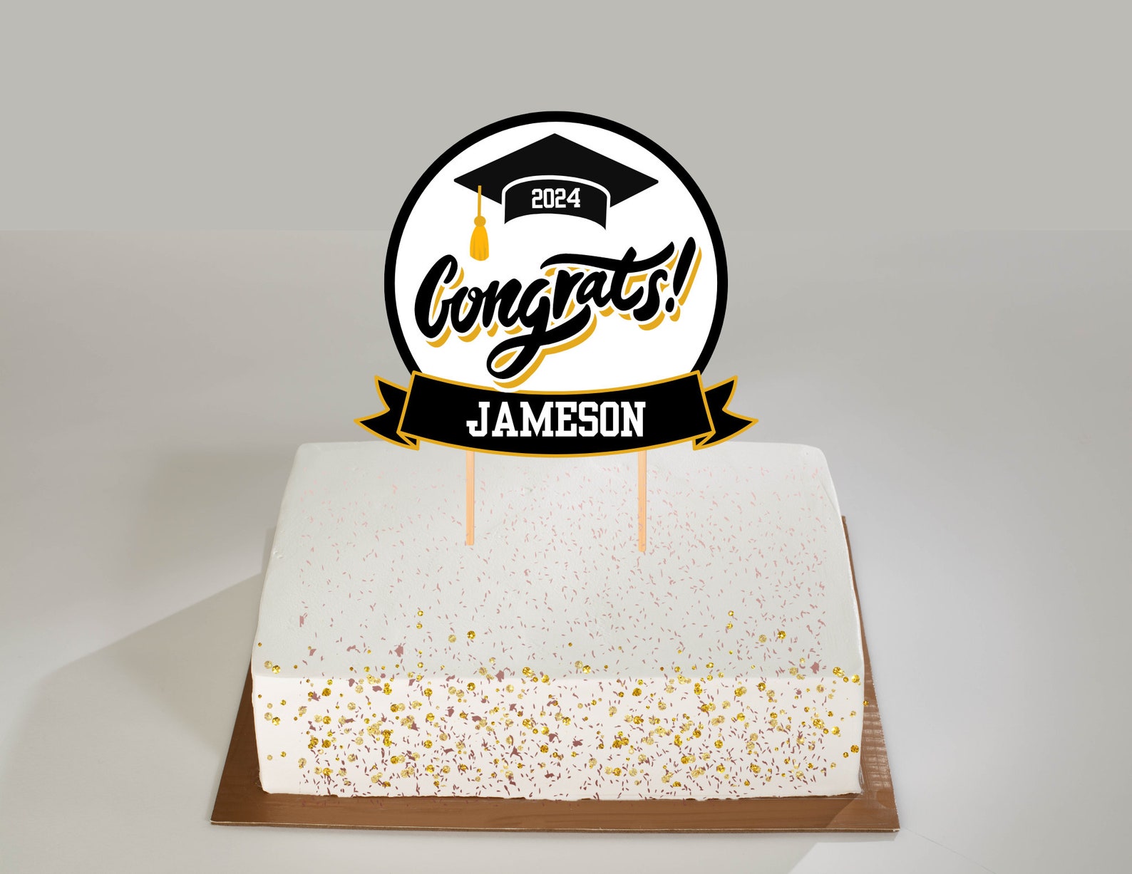 Editable Template, Graduation Cake Topper, 2024 Graduate, Graduation ...