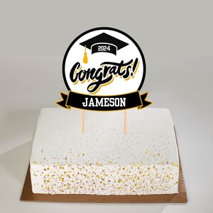 Editable Template, Graduation Cake Topper, 2024 Graduate, Graduation ...