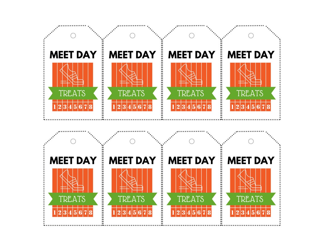 Track and Field Snack Tags, Meet Day Snacks, Sports Snack Tags, Race ...