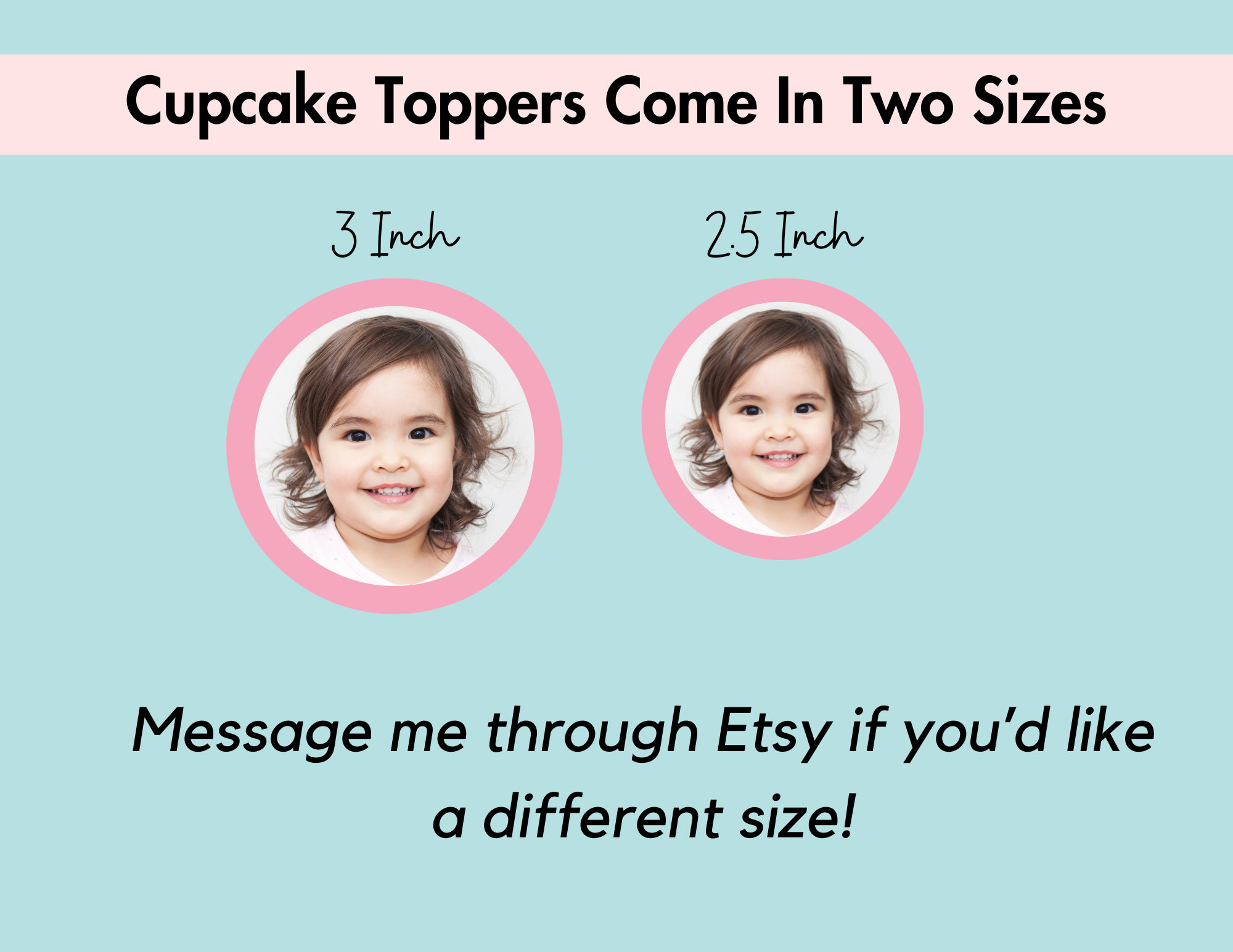 Custom Face Cupcake Toppers, Template, Editable, Cupcake Toppers With ...