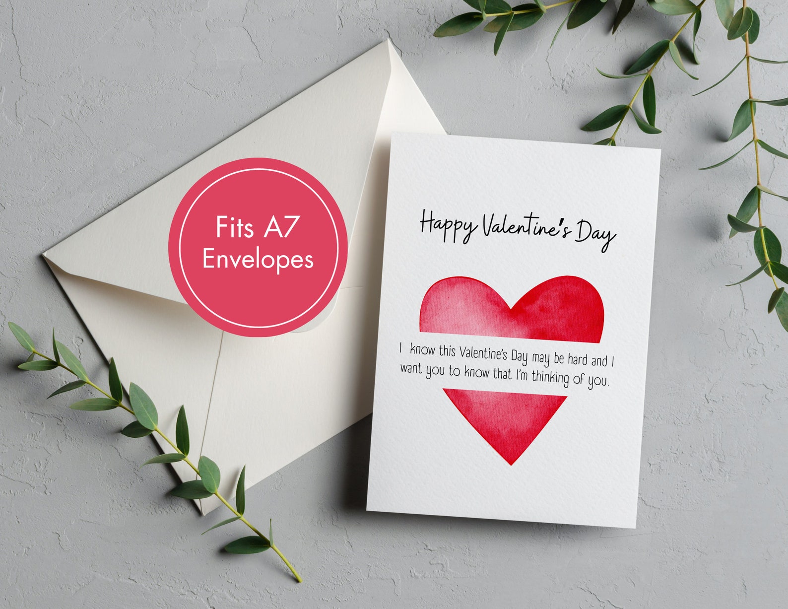Printable Sympathy Valentine Card, Condolences Valentine's Day Card ...
