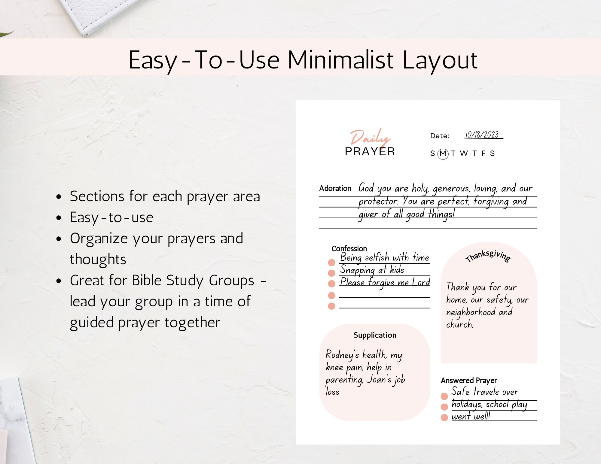 Printable Prayer Journal, ACTS Prayer Journal, Digital Prayer Journal ...