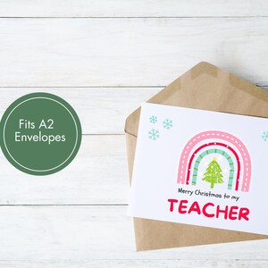 Teacher Christmas Card, Printable Christmas Card, Holiday Card, Teacher ...