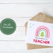 Teacher Christmas Card, Printable Christmas Card, Holiday Card, Teacher ...