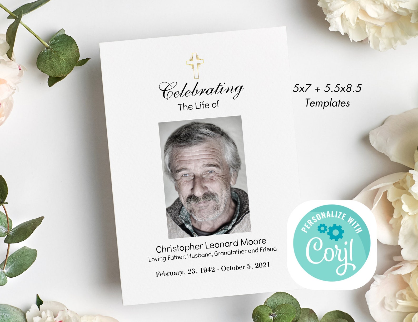 Funeral Program Template, Christian Funeral Program, Funeral Program ...