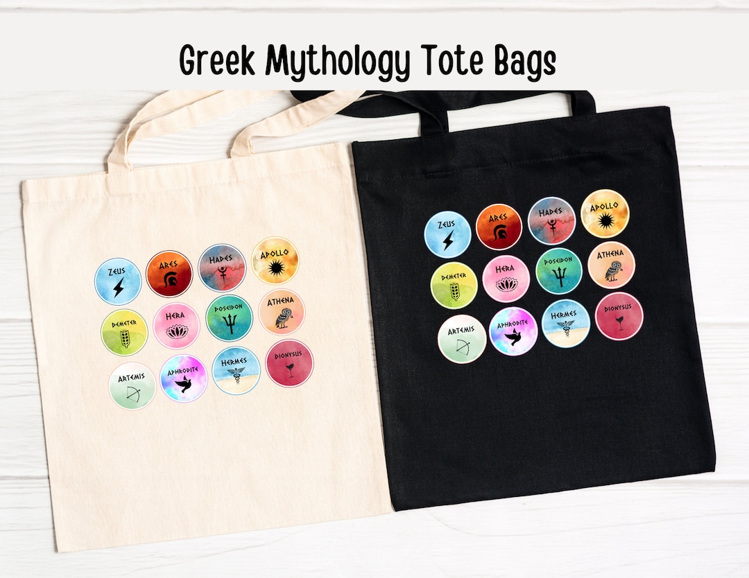 Greek Mythology Tote Bag, Greek Gods and Goddesses, Greek Mythology ...