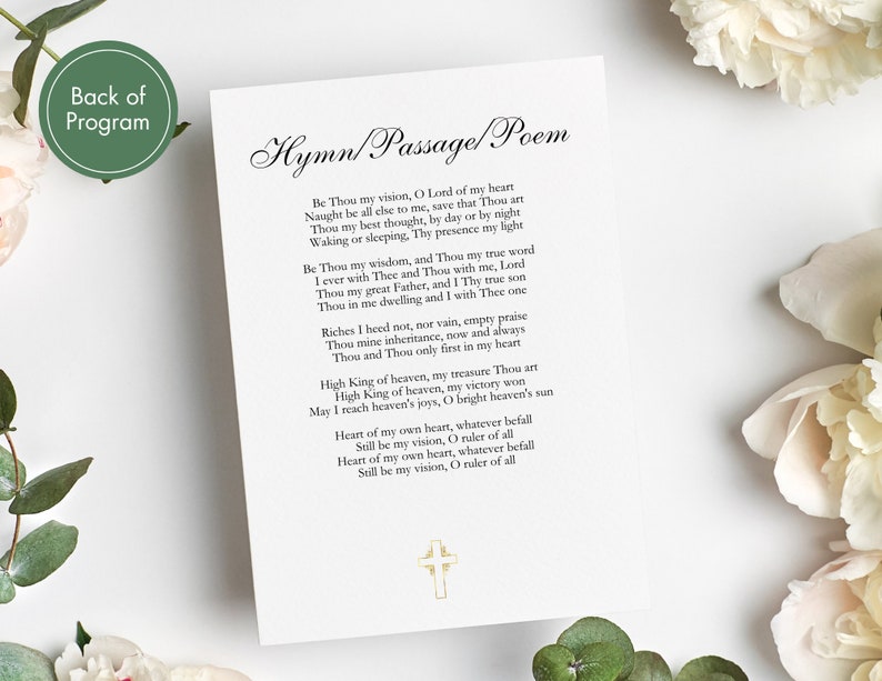 Funeral Program Template, Christian Funeral Program, Funeral Program ...