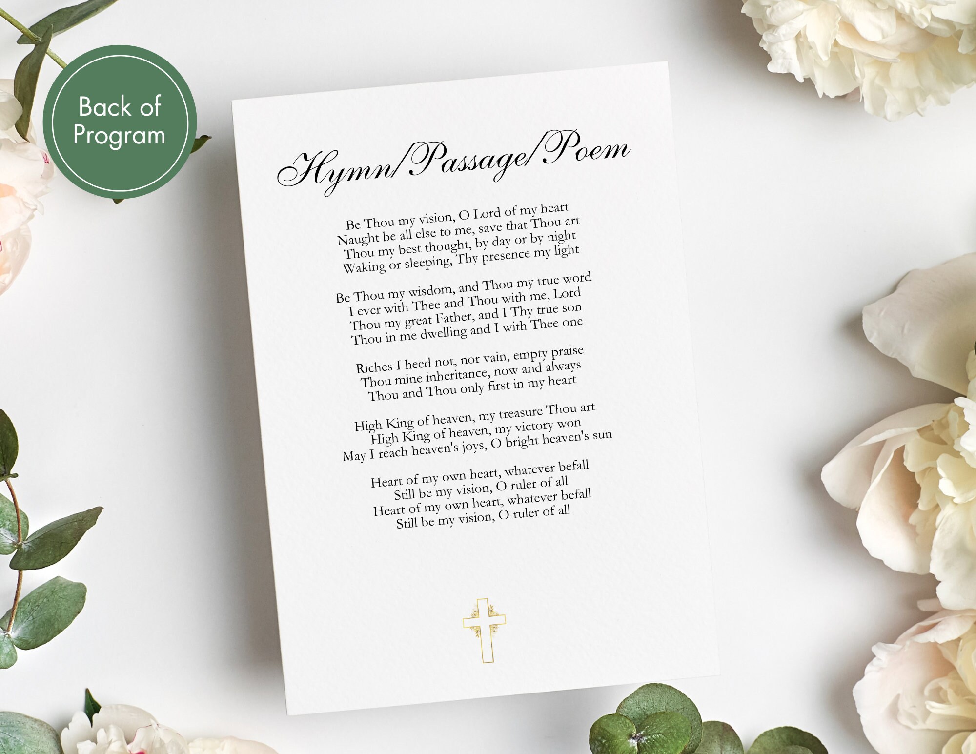 Funeral Program Template, Christian Funeral Program, Funeral Program ...