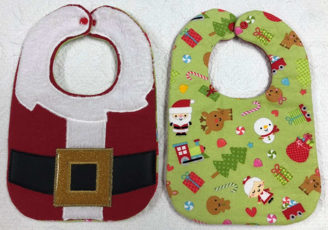 Christmas Santa Suite Bib - Etsy