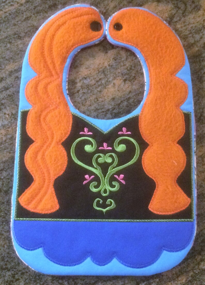 Frozen Elsa and Anna Character Bibs - Etsy