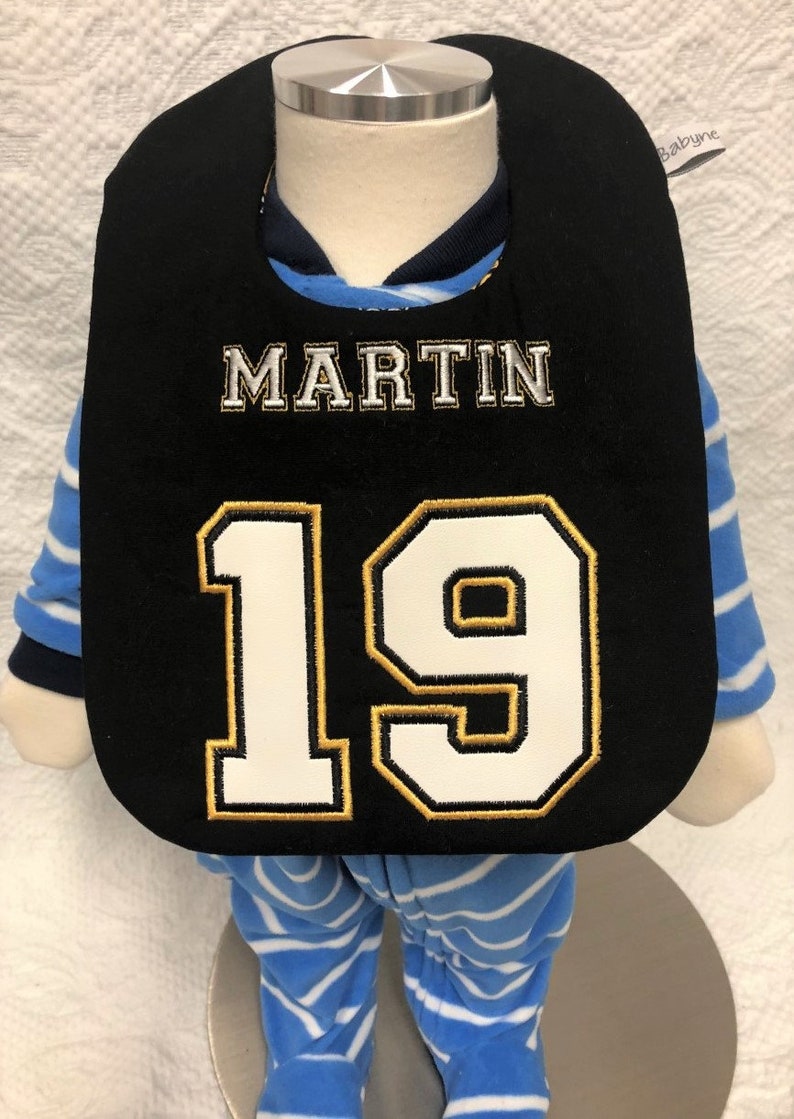 Numbers Sports Baby Bib - Etsy