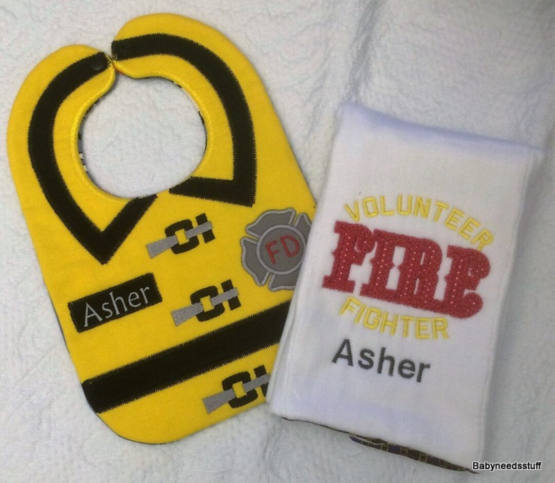 Swat, Police, Firefighter Bib and Burp Sets - Etsy