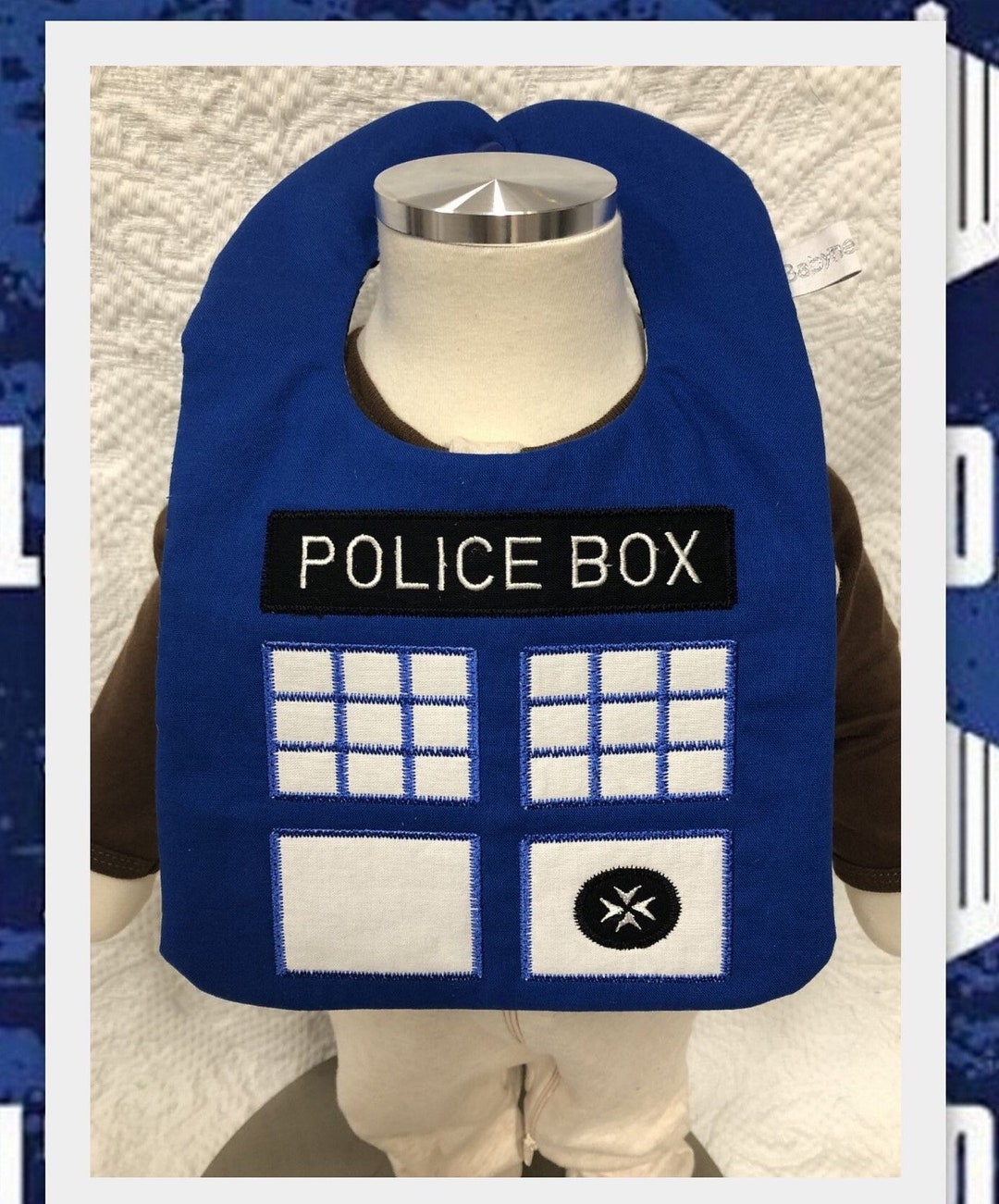 Police Box Baby Bib - Etsy