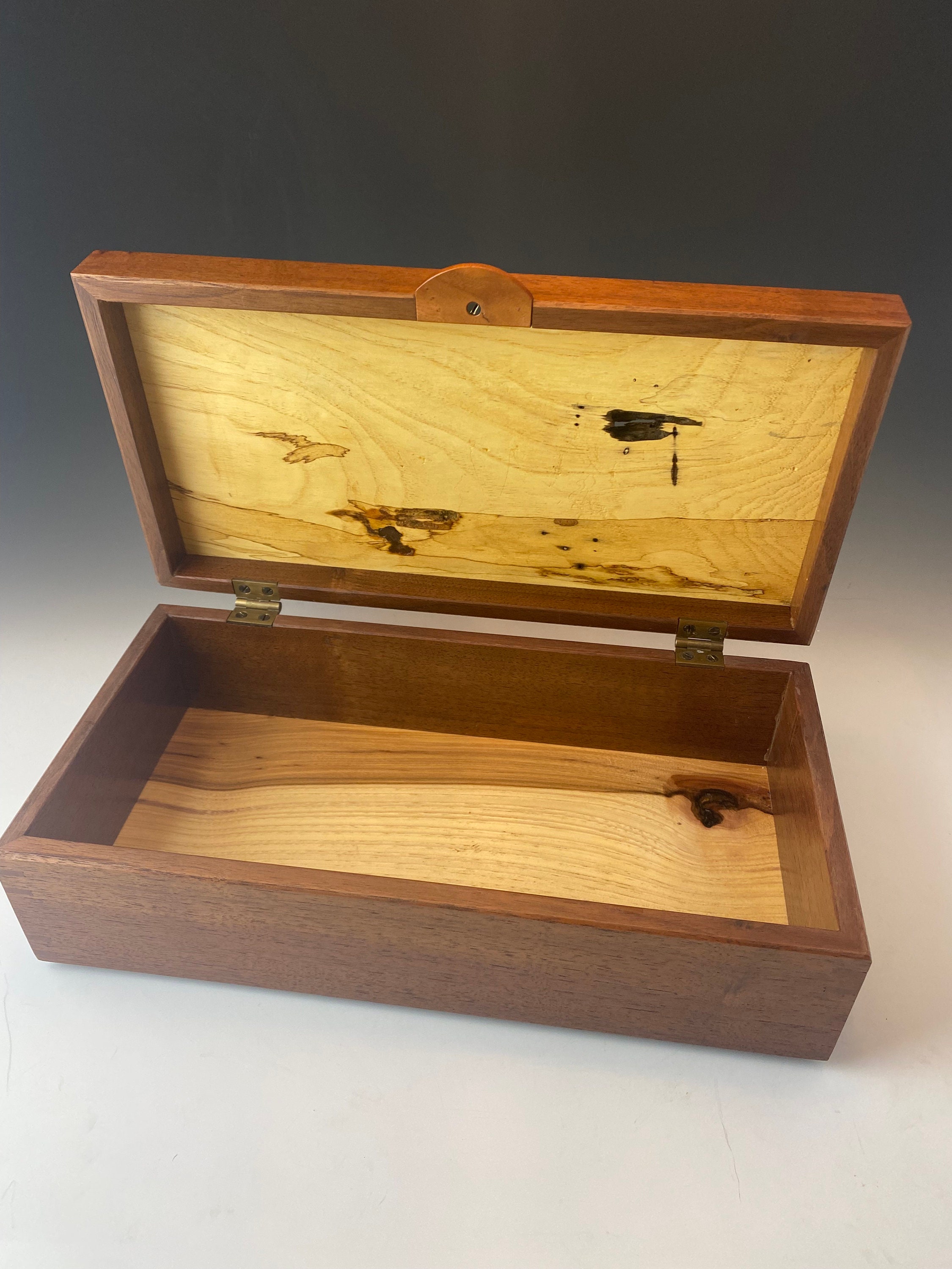 Artistic and Functional Solid Wood Box With Hinged Lid - Etsy