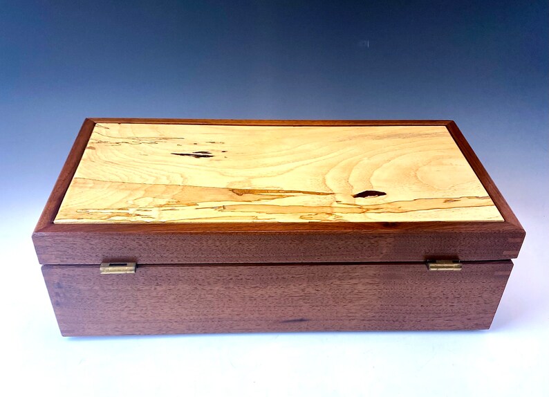 Artistic and Functional Solid Wood Box With Hinged Lid - Etsy