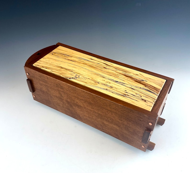 Cool Wooden Box With Sliding Lid - Etsy