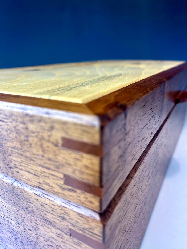 Artistic and Functional Solid Wood Box With Hinged Lid - Etsy