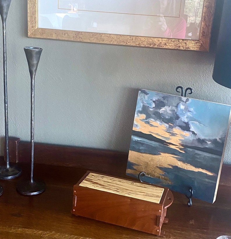 Cool Wooden Box With Sliding Lid - Etsy