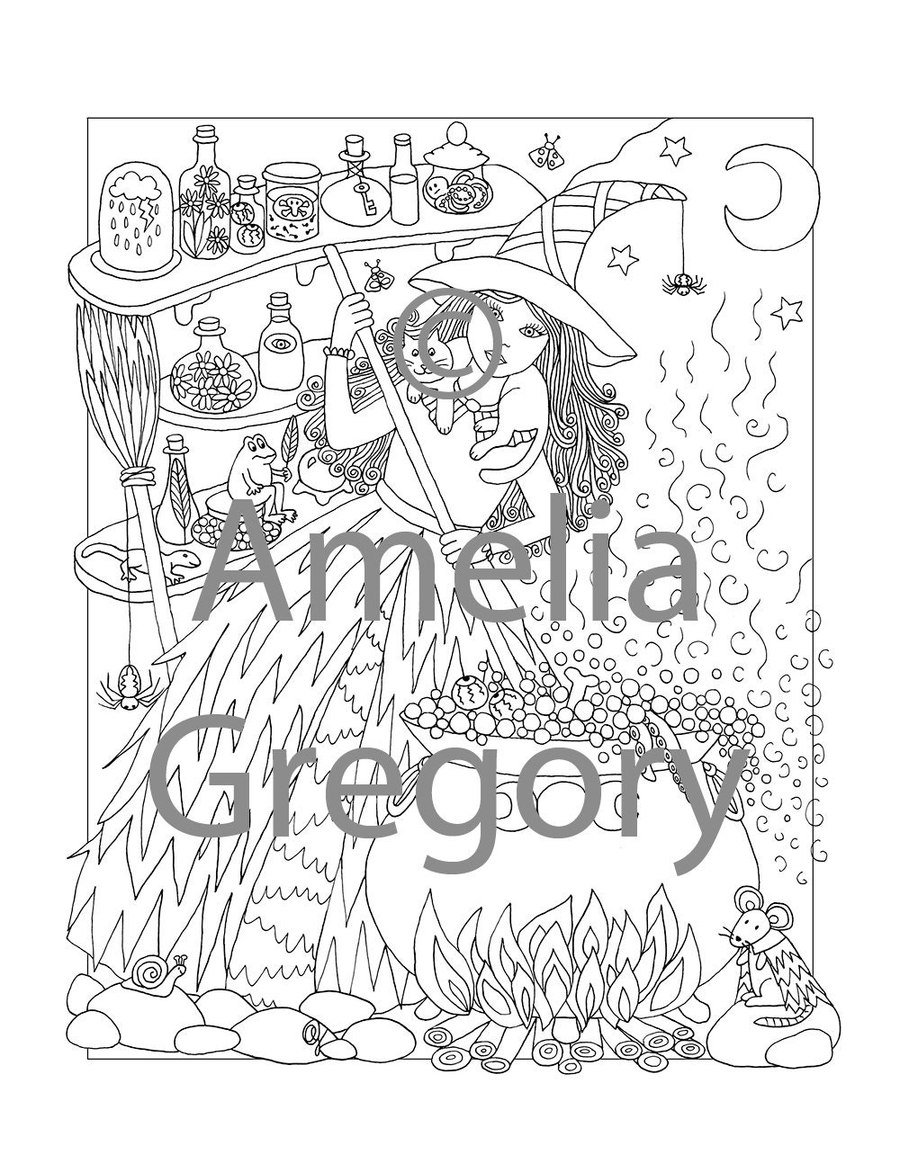 Halloween Coloring Pages, Halloween Coloring Sheet, Halloween Coloring ...