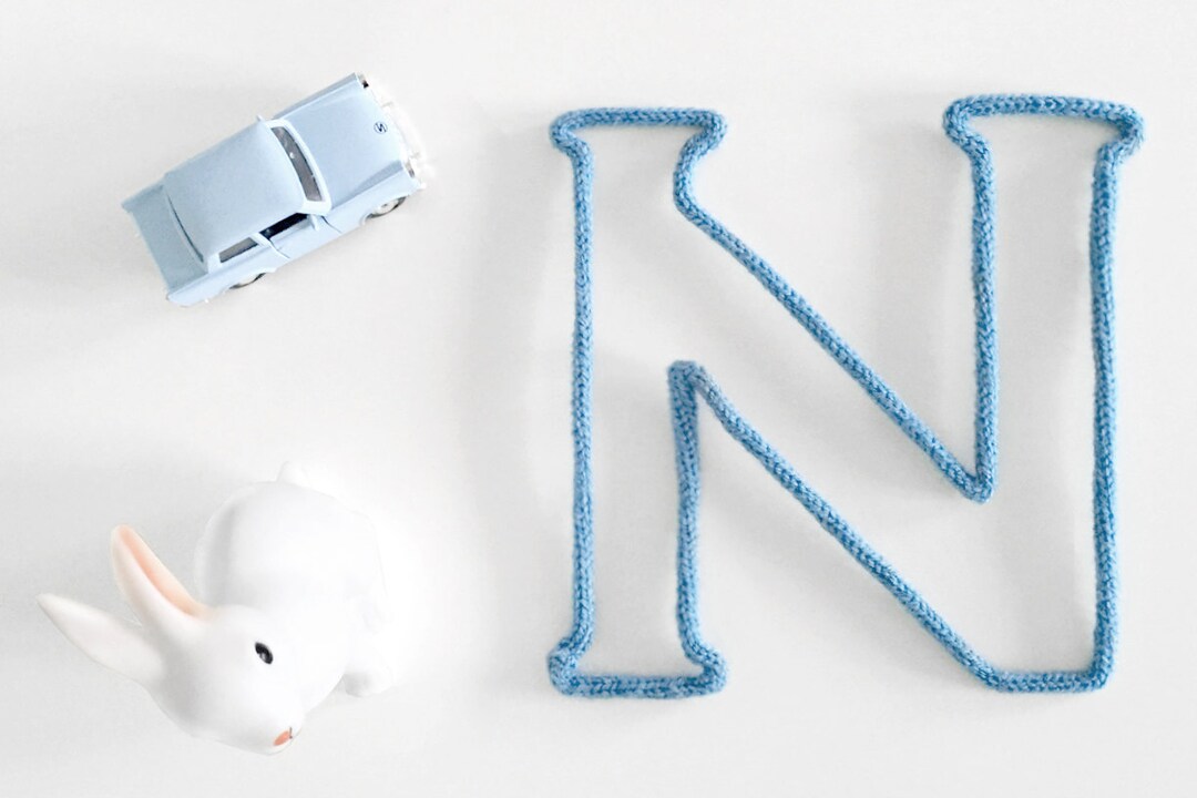 Wire Letters Covered With Wool Knitting. - Etsy