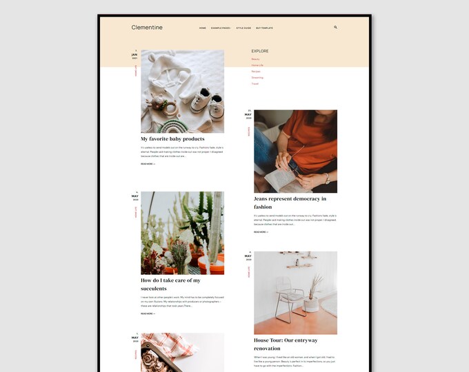 Sophie • Responsive Blogger Template, Feminine Premium Blogger Theme ...