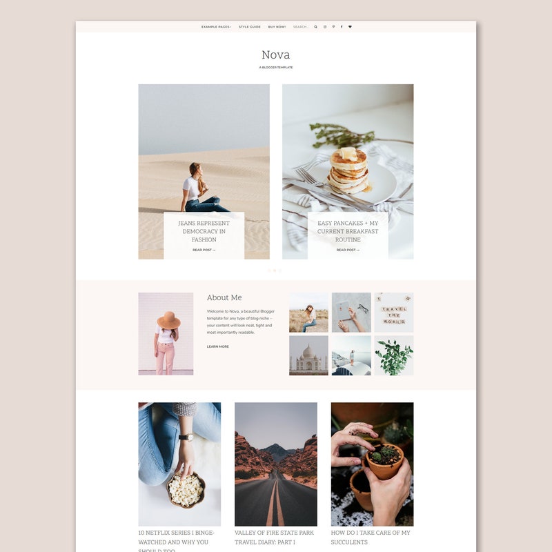 Blogger Template - Etsy