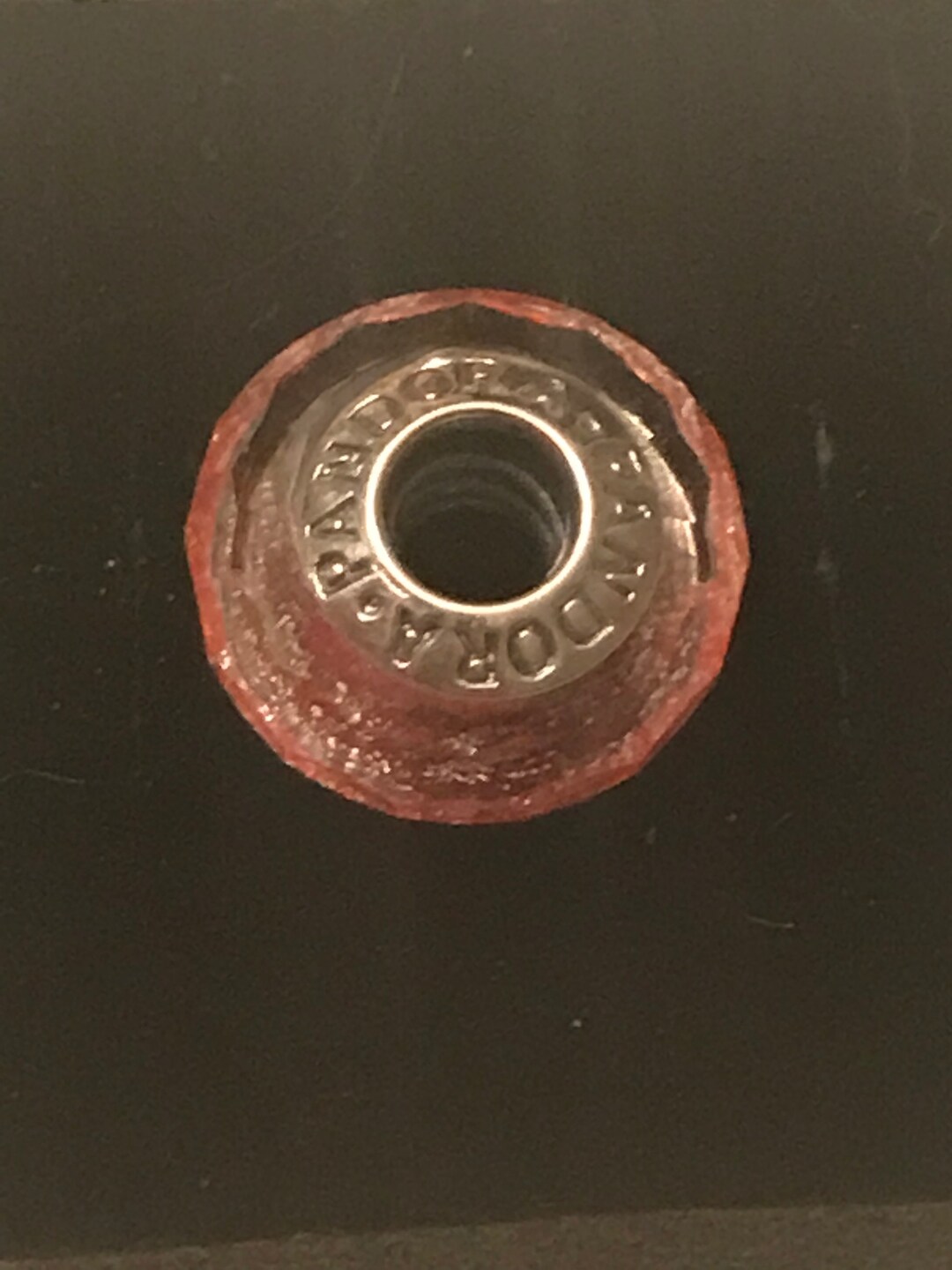 Authentic Pandora Red Shimmer Murano Glass Bead W/free Pandora Pouch (3 ...