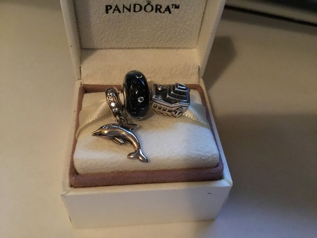 Authentic PANDORA "cruising With the Dolphins" 3pc Charms Gift Set ...