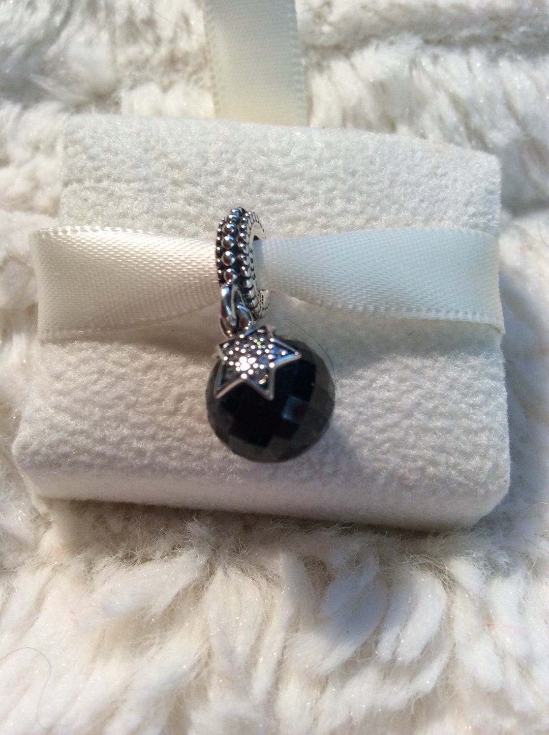 Authentic PANDORA Beautiful Moon & Star Midnight Blue Crystal Star ...