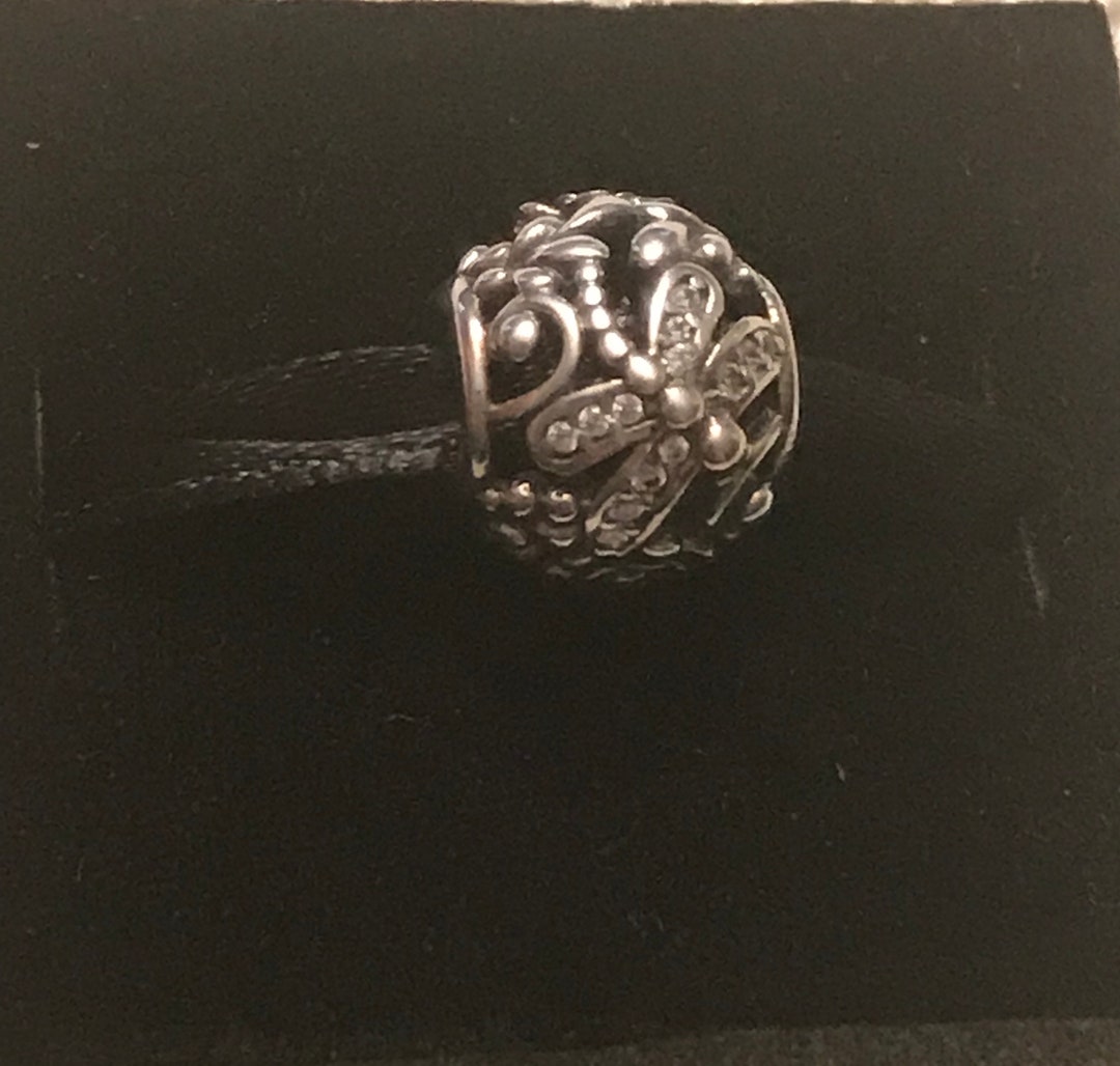 Authentic Pandora Dragonfly Meadows Charm NEW Vetsion W Engraved Tag ...