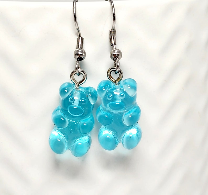 Gummy Bear Earrings, Pink Gummy Bear, Blue Gummy Bear, Fun Earrings, Funky Earrings - Etsy