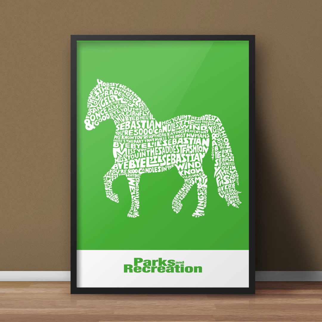 8.5x11 Digital Print / Parks and Recreation / Lil Sebastian Calligram ...