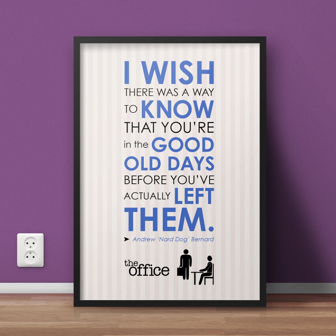 5x7 Digital Print / the Office / Andy Bernard / Quote Finale / College ...