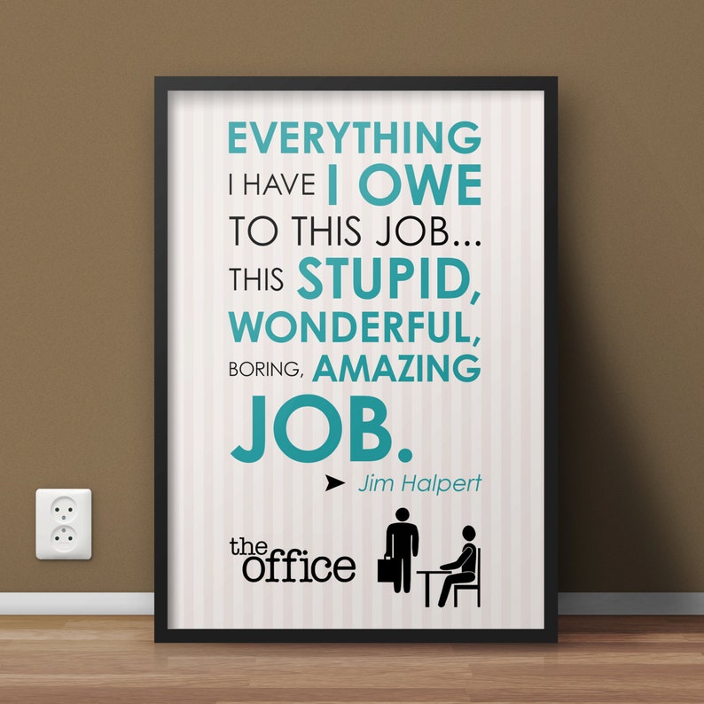 5x7 Digital Print / the Office / Jim Halpert / Quote Finale / College ...