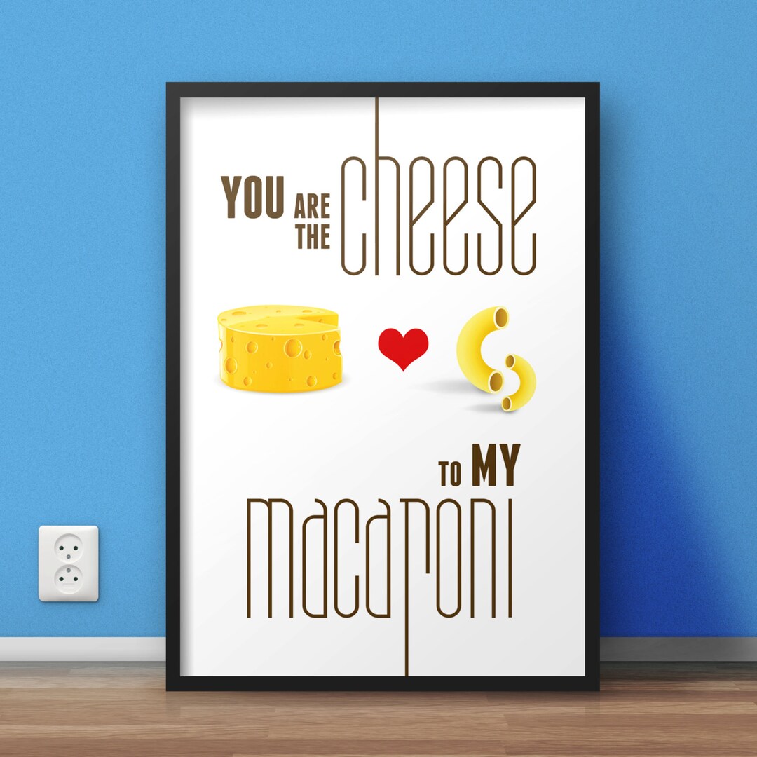 8.5x11 Digital Print / Mac + Cheese / Gift Print / College Decor - Etsy