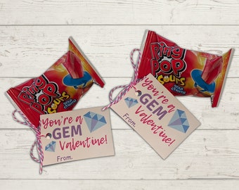 Ring Pop Valentine Printable | Etsy