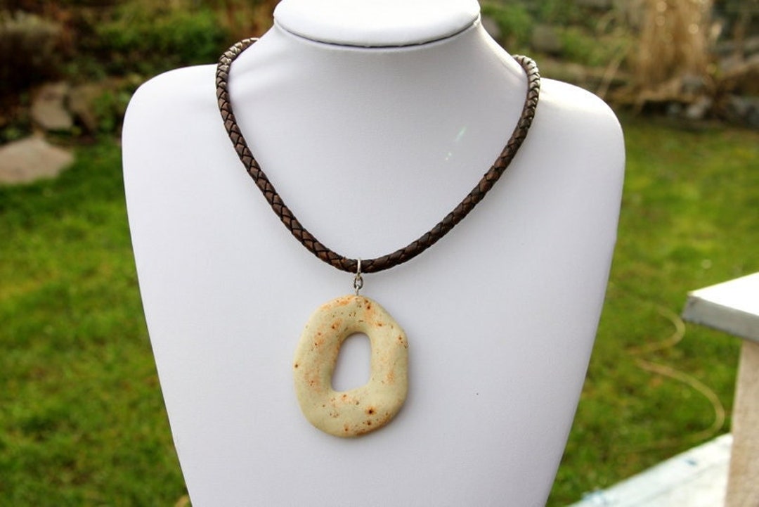 Chain, Chain Necklace With Ceramic Pendant - Etsy
