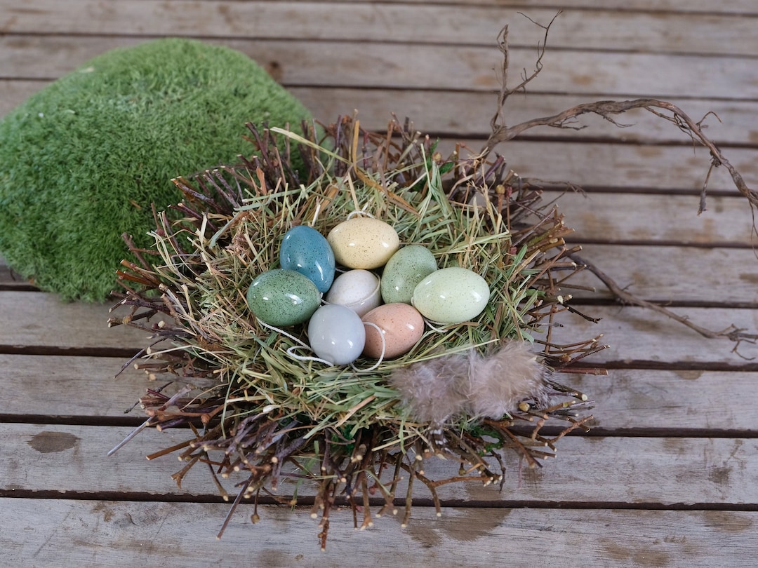 Easter Eggs, Ceramic, Handmade, 8 Pieces, Easter Decoration - Etsy