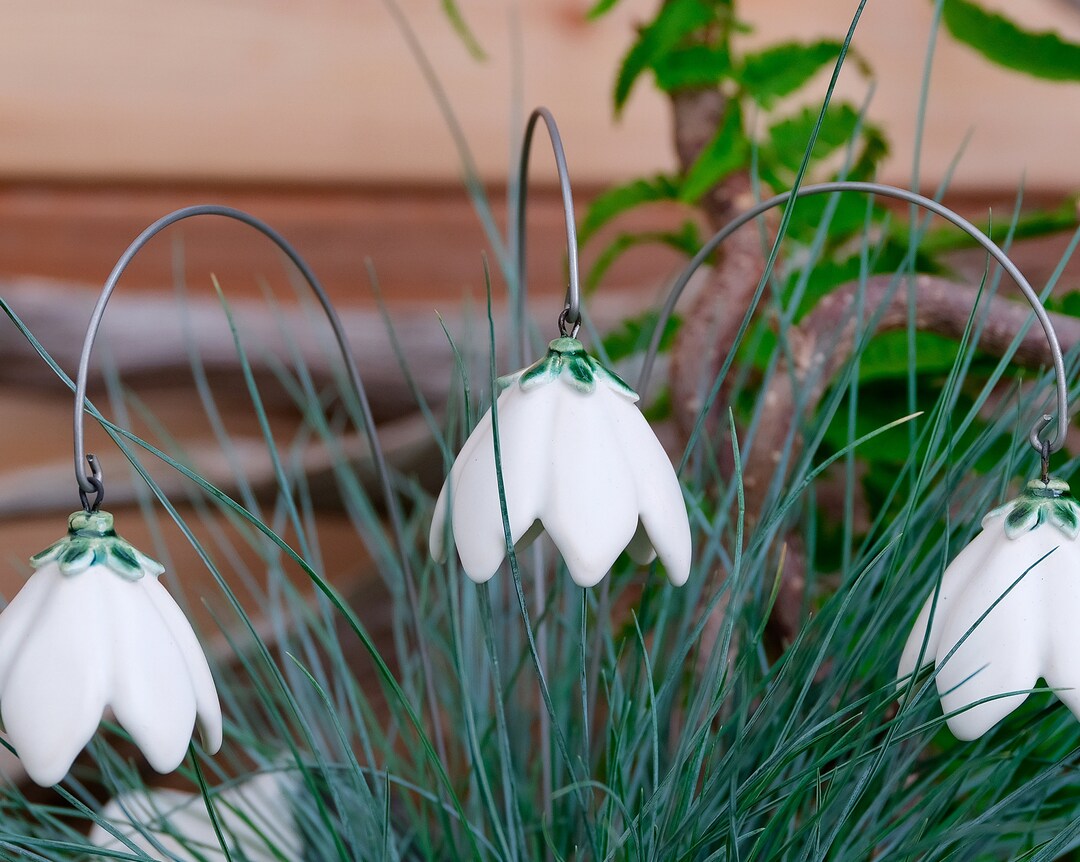 Flower, Ceramic, Bluebell, Flower Plug, White - Etsy