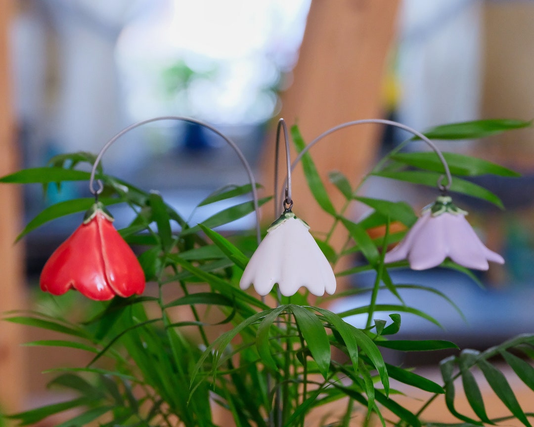 Flower, Ceramic, Bellflower, Flower Plug, Color White - Etsy