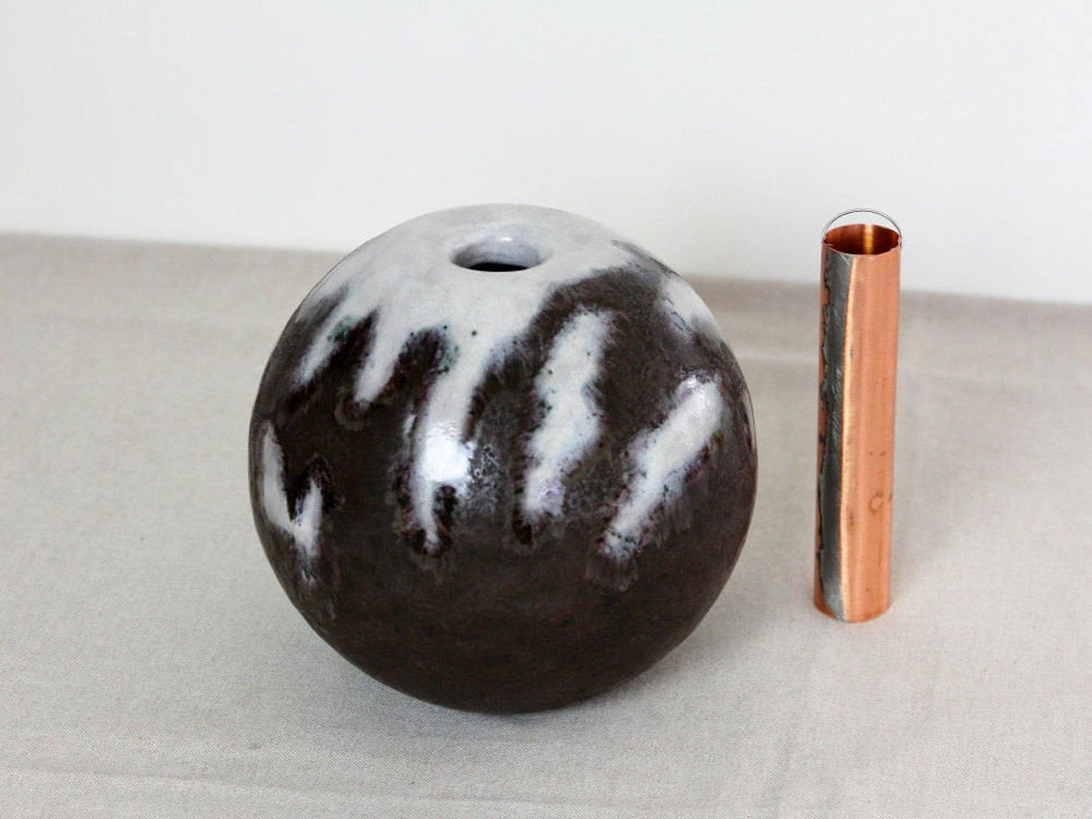 Flower Vase Ceramic Vase Ball Vase Vase With Insert - Etsy