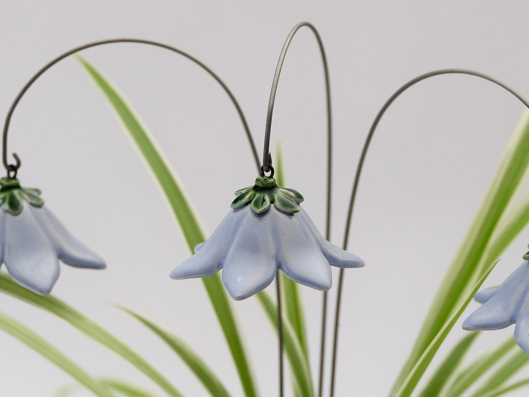 Flower, Ceramic, Bluebell, Flower Plug, Light Blue - Etsy